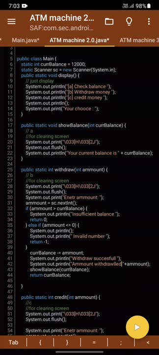 Aniket Bhukne on LinkedIn: Just made my first project about ATM machine ... Aniket Bhukne on LinkedIn: Just made my first project about ATM machine ...