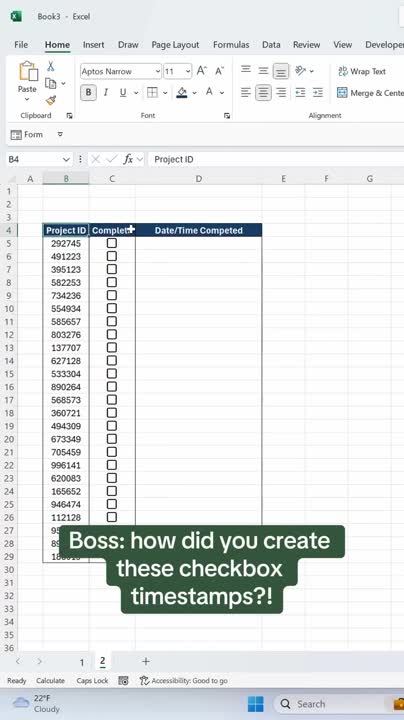 Learn timestamp checkboxes with Miss Excel masterclass | Emma Chieppor ... Learn timestamp checkboxes with Miss Excel masterclass | Emma Chieppor ...
