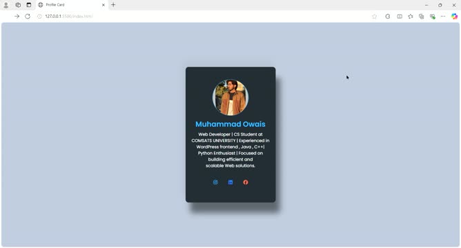 Muhammad Haris on LinkedIn: #webdevelopment #html #css #profilecard # ... Muhammad Haris on LinkedIn: #webdevelopment #html #css #profilecard # ...
