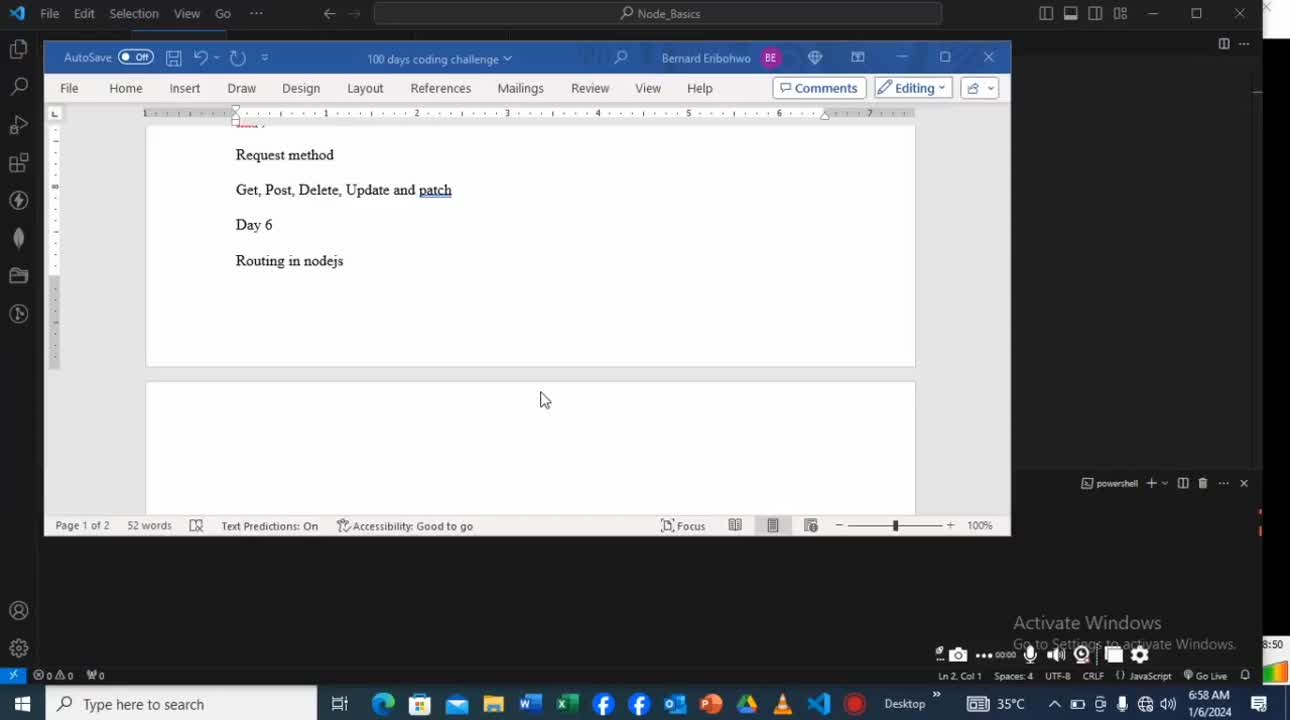 Bernard Eribohwo on LinkedIn: #100daysofcodechallenge #nodejs # ... Bernard Eribohwo on LinkedIn: #100daysofcodechallenge #nodejs # ...