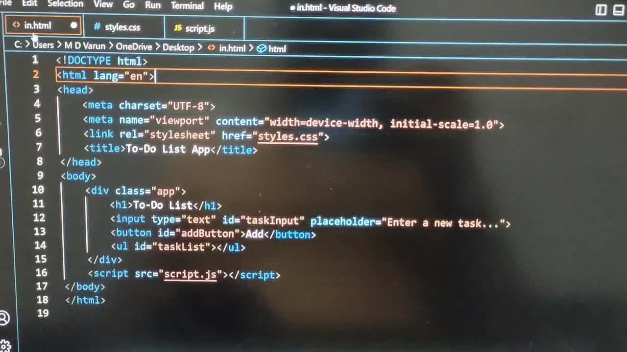 MD Varun on LinkedIn: Task 3 of creating a to-do-list app using html ... MD Varun on LinkedIn: Task 3 of creating a to-do-list app using html ...