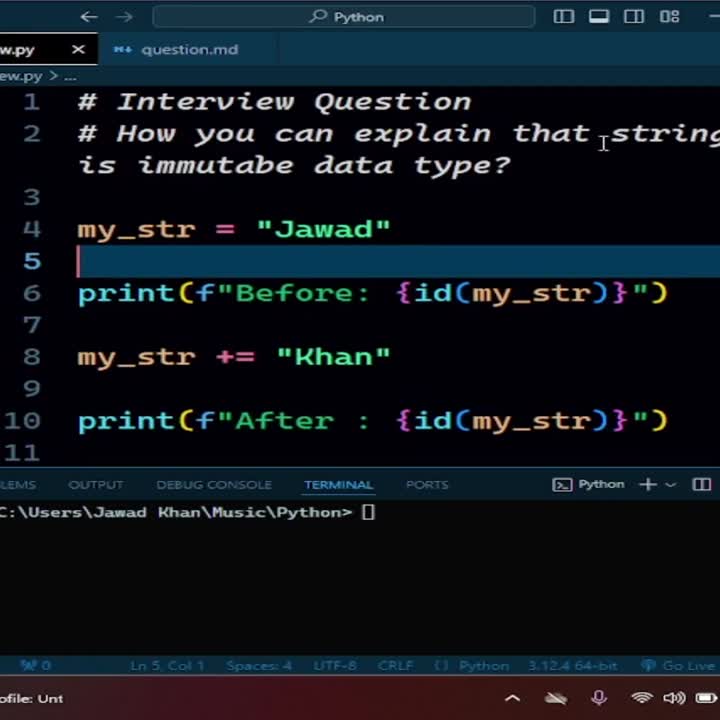 Jawad Khan on LinkedIn: Python Interview Question Python String ... Jawad Khan on LinkedIn: Python Interview Question Python String ...
