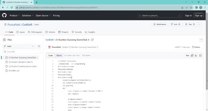 Pooza Naik on LinkedIn: #codsoft #internship Pooza Naik on LinkedIn: #codsoft #internship