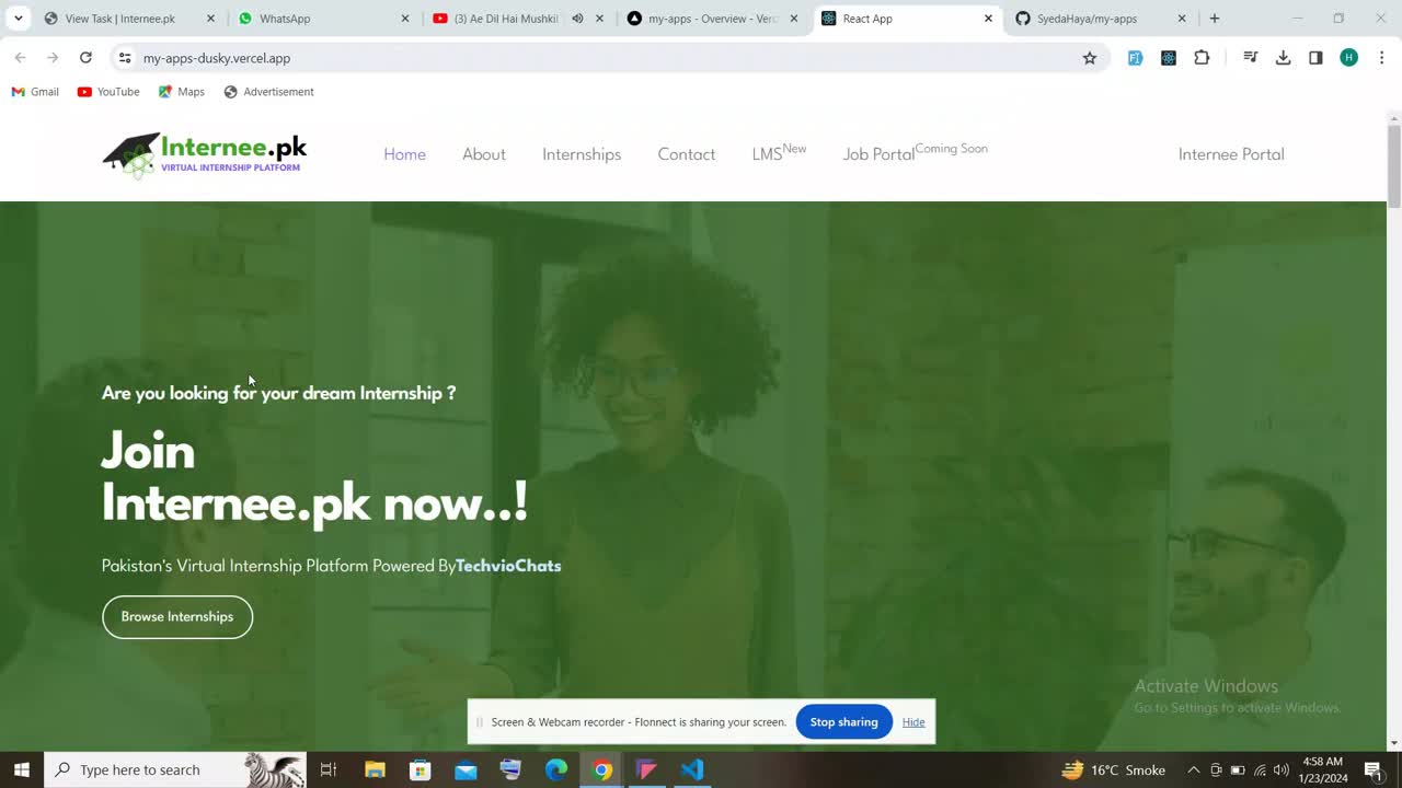 Syeda Anusha on LinkedIn: #interneepk #intership #reactjs #interneepk Syeda Anusha on LinkedIn: #interneepk #intership #reactjs #interneepk