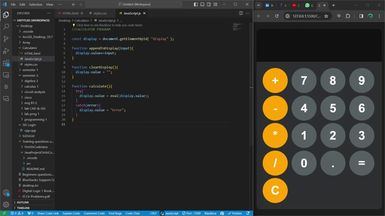 My first project using HTML, CSS, Javascript…The Calculator | Mohammad ... My first project using HTML, CSS, Javascript…The Calculator | Mohammad ...