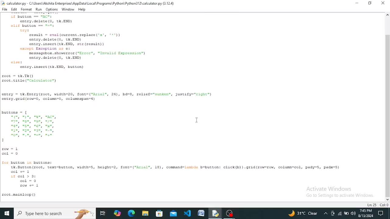 DEEPA LAKSHMI RAVI on LinkedIn: #pythonprogramming #calculator # ... DEEPA LAKSHMI RAVI on LinkedIn: #pythonprogramming #calculator # ...