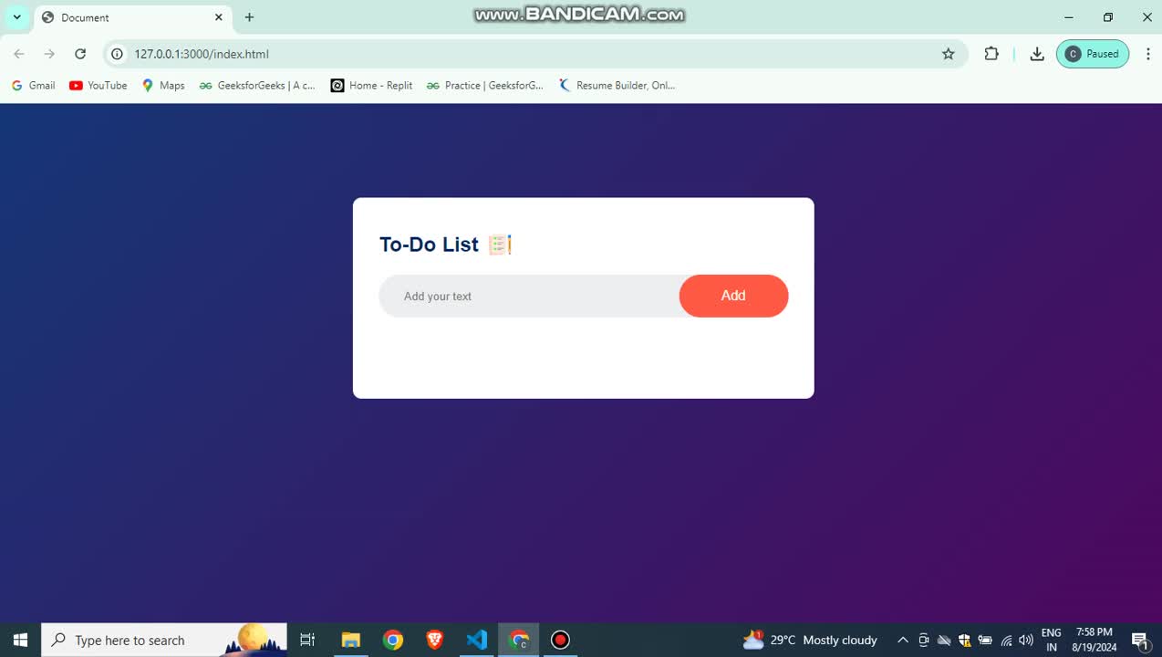 Completed my to-do list app! | Shaikh Mohd Shahid posted on the topic ... Completed my to-do list app! | Shaikh Mohd Shahid posted on the topic ...