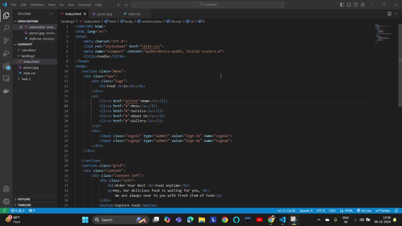 Pooja Dhare on LinkedIn: #level1task1 #webdevelopment #codsoft # ... Pooja Dhare on LinkedIn: #level1task1 #webdevelopment #codsoft # ...