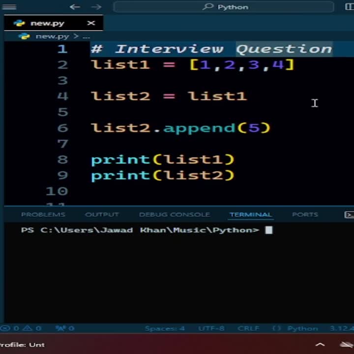 Jawad Khan on LinkedIn: Python Interview Question Python List ... Jawad Khan on LinkedIn: Python Interview Question Python List ...