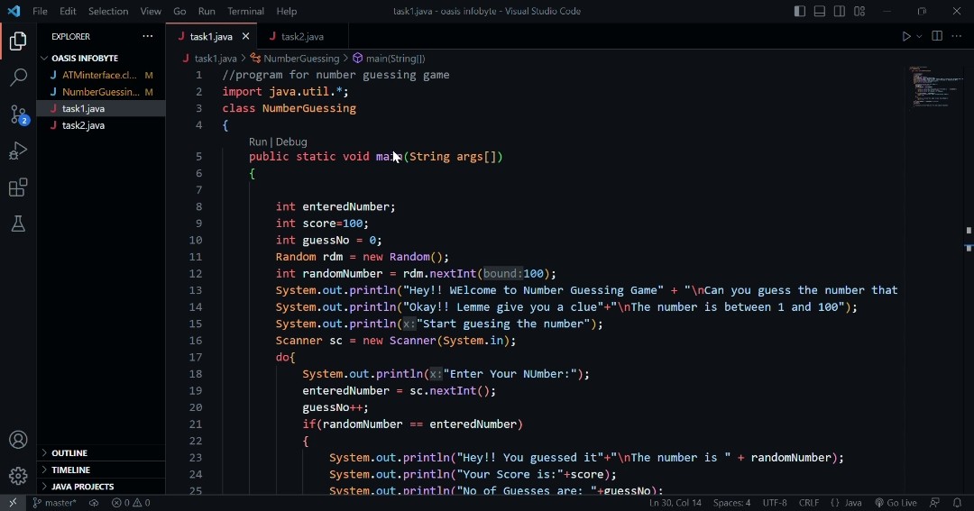 Gundu Nanditha on LinkedIn: #oasisinfobyte #internship #java #task2 Gundu Nanditha on LinkedIn: #oasisinfobyte #internship #java #task2