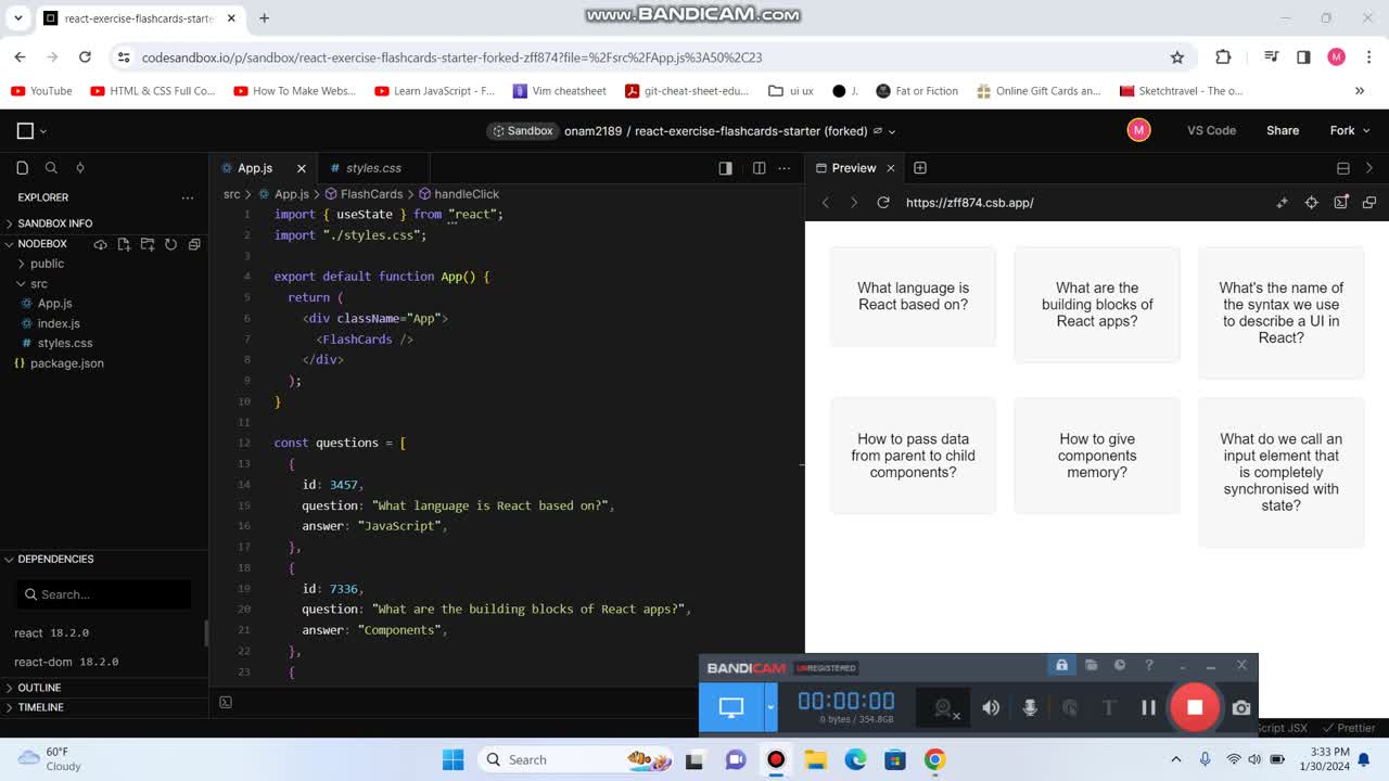 Completed a React Flashcards application with State | Amna Najib posted ... Completed a React Flashcards application with State | Amna Najib posted ...