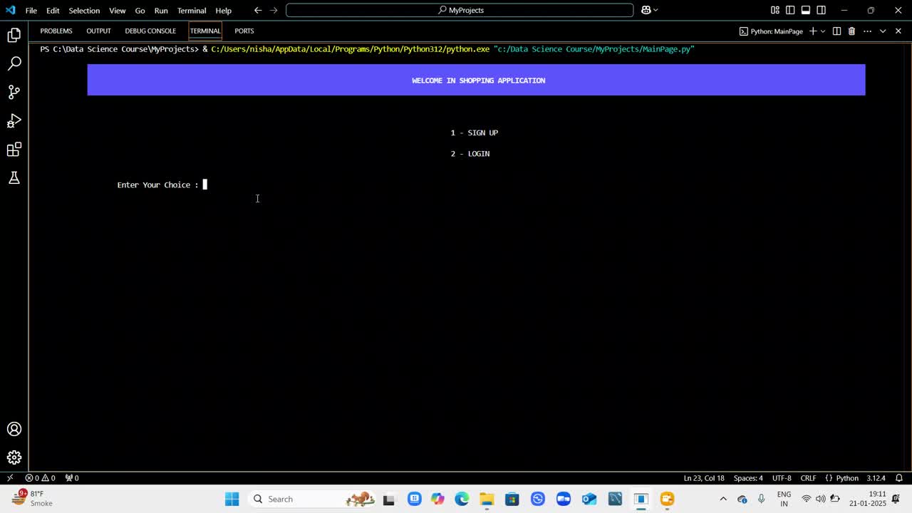 Nisha Singh on LinkedIn: #python #sql #shoppingapplication # ... Nisha Singh on LinkedIn: #python #sql #shoppingapplication # ...