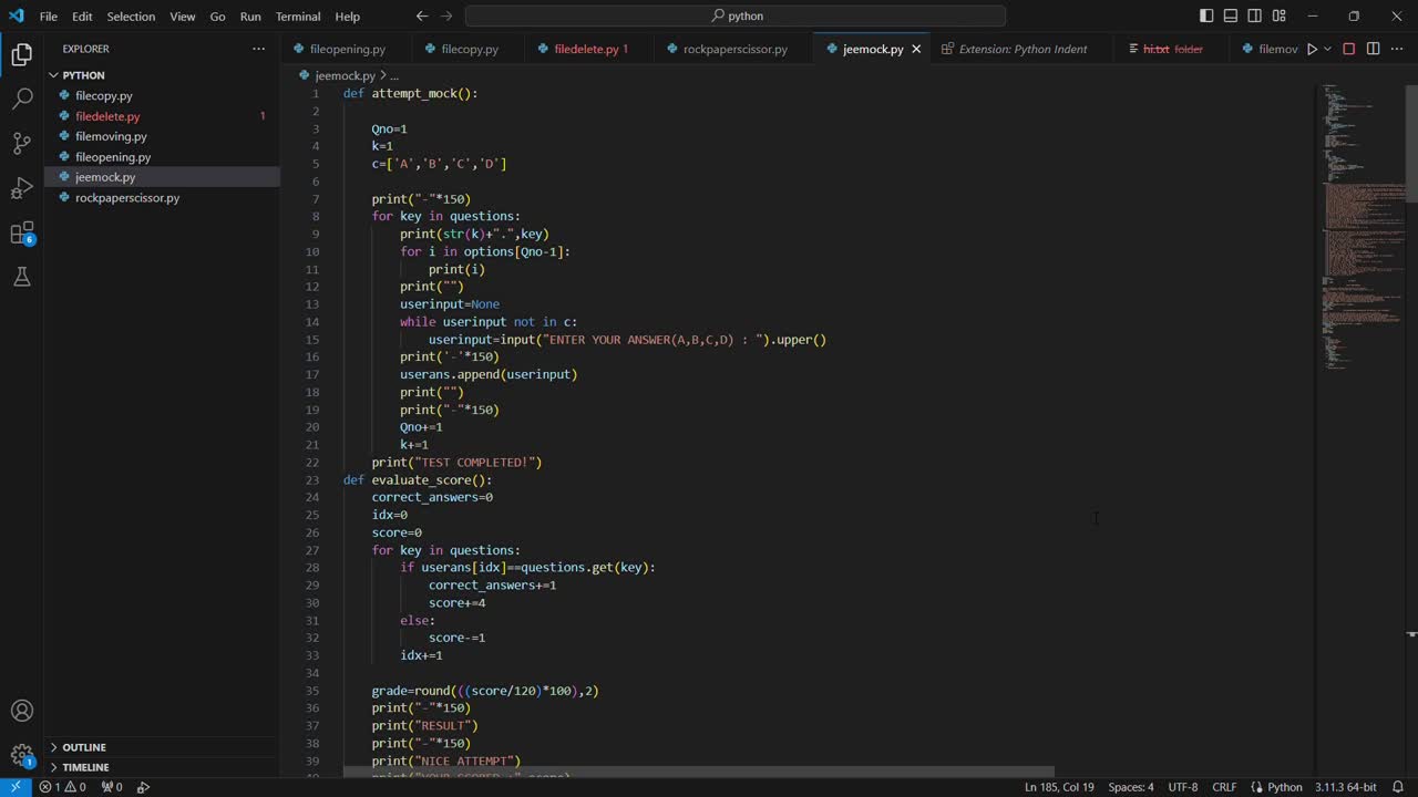 How to create a JEE mock exam simulator in Python | Karthik Vaishnav ... How to create a JEE mock exam simulator in Python | Karthik Vaishnav ...