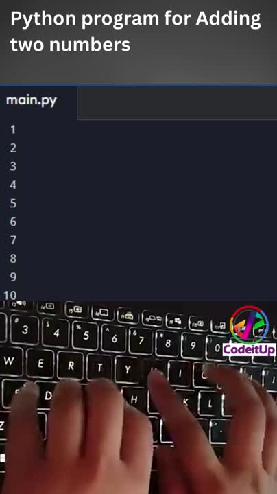 CodeitUp on LinkedIn: Python program for Adding two numbers CodeitUp on LinkedIn: Python program for Adding two numbers