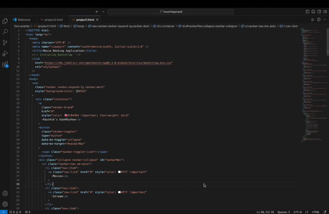 Kaushik Ganesh on LinkedIn: #html #css #bootstrap #frontenddevelopment Kaushik Ganesh on LinkedIn: #html #css #bootstrap #frontenddevelopment