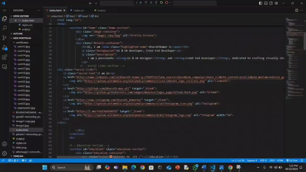 Bharath kumar G on LinkedIn: #portfolio #html #css #javascript #git # ... Bharath kumar G on LinkedIn: #portfolio #html #css #javascript #git # ...