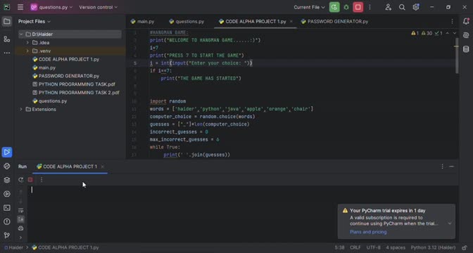 Haider Tahir on LinkedIn: #python #coding #programming #hangmangame # ... Haider Tahir on LinkedIn: #python #coding #programming #hangmangame # ...