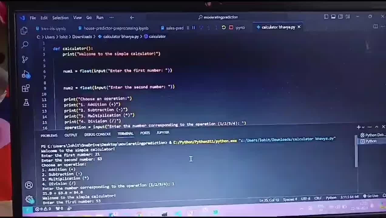 Sai Ram on LinkedIn: #codsoft #codsoft #pythonprogramming Sai Ram on LinkedIn: #codsoft #codsoft #pythonprogramming