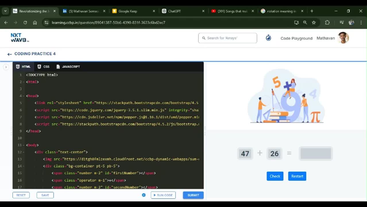 Completed coding practice at NxtWave | Mathavan Somasundaram posted on ... Completed coding practice at NxtWave | Mathavan Somasundaram posted on ...
