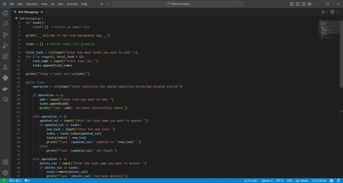 Hammad Khan on LinkedIn: #python #coding #taskmanagement #productivity ... Hammad Khan on LinkedIn: #python #coding #taskmanagement #productivity ...