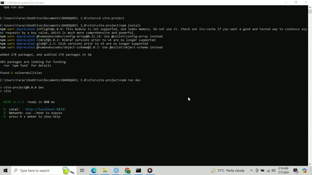 How I created a new Vite app using command-line commands | nisha ramzan ... How I created a new Vite app using command-line commands | nisha ramzan ...