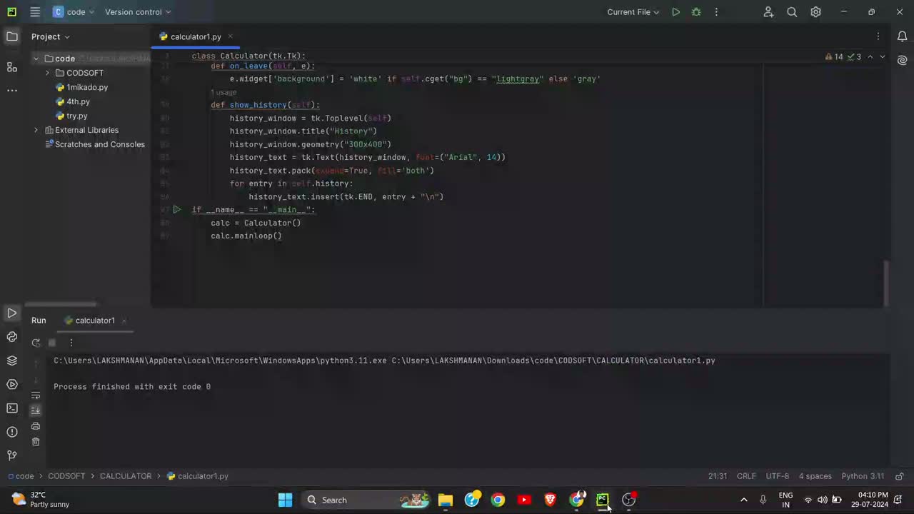 Completed Vishnu Calculator project with codsoft | Vishnu Lakshmanan ... Completed Vishnu Calculator project with codsoft | Vishnu Lakshmanan ...