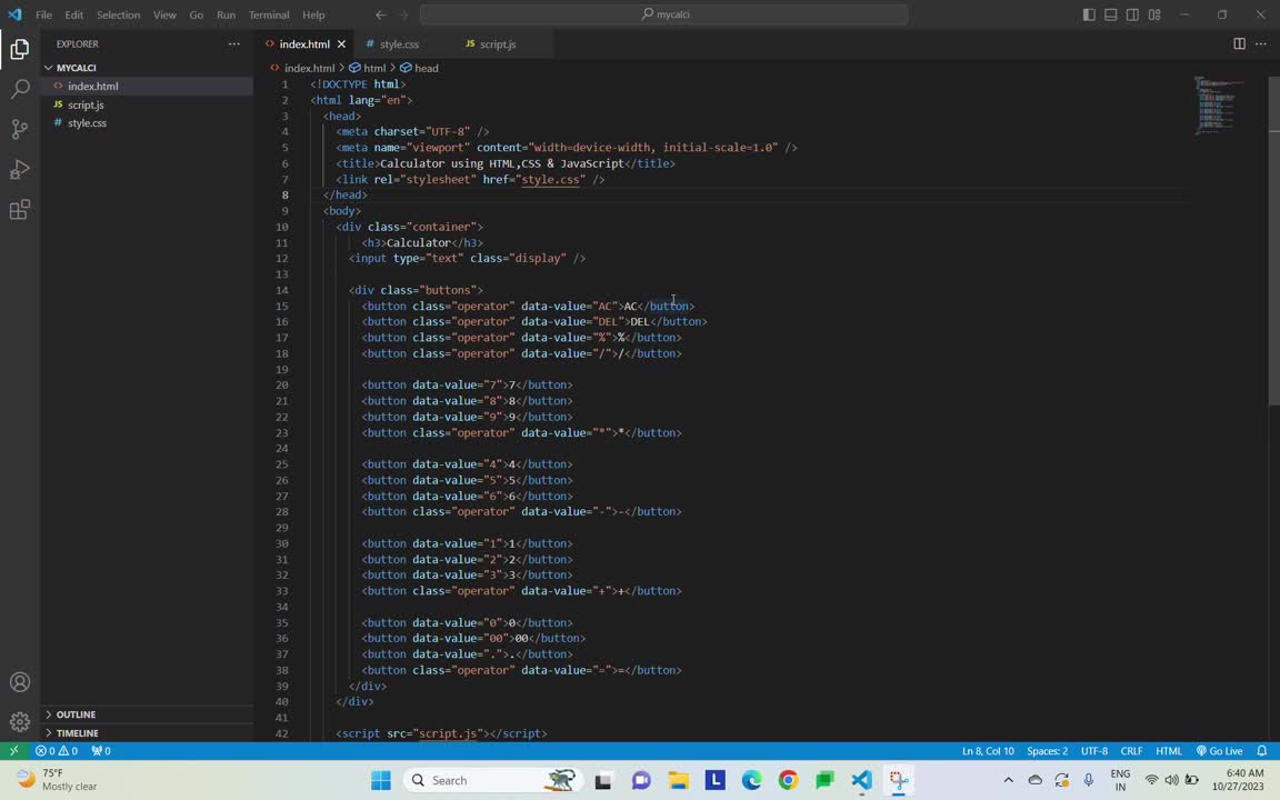 Mohammed Sarosh on LinkedIn: Task1:Simple Calculator using html,css and ... Mohammed Sarosh on LinkedIn: Task1:Simple Calculator using html,css and ...