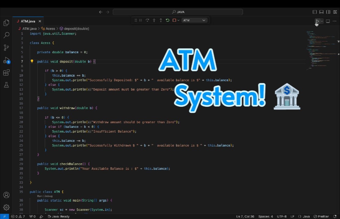 Launching my second Java project: ATM System | Bhanu Prasad posted on ... Launching my second Java project: ATM System | Bhanu Prasad posted on ...