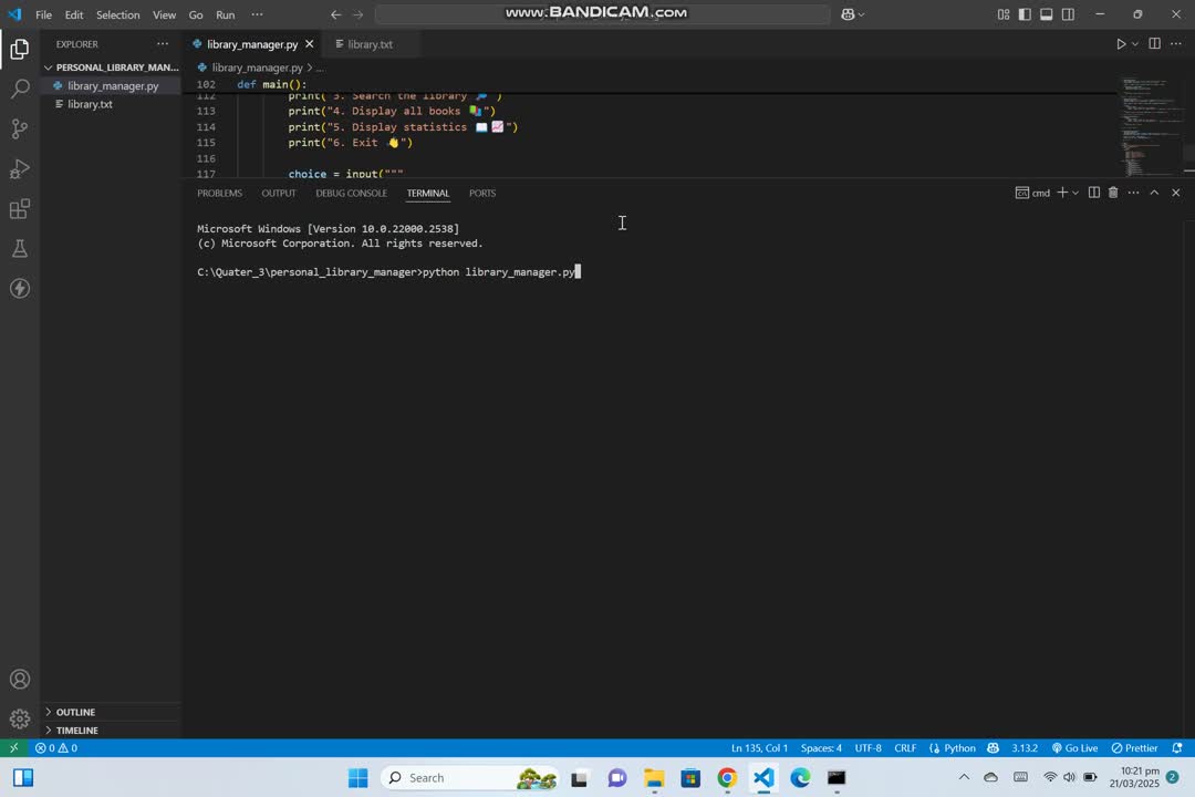#python #project #librarymanager #coding #pythondevelopment… | AFNAN IMRAN #python #project #librarymanager #coding #pythondevelopment… | AFNAN IMRAN
