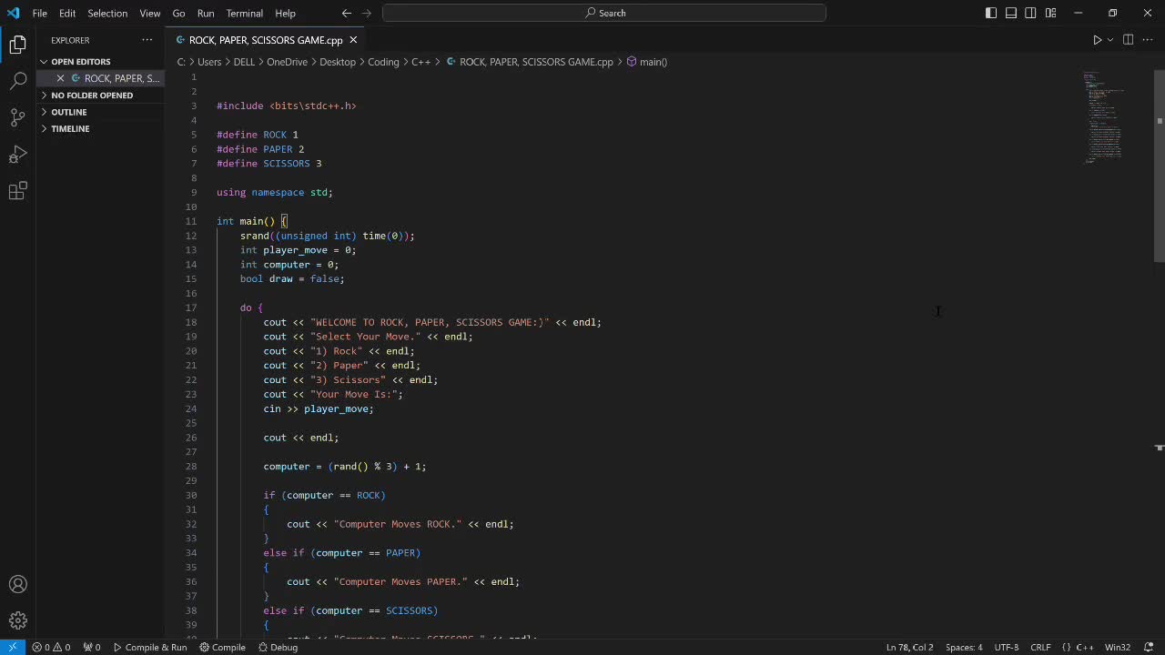 Sadgi Jaiswal on LinkedIn: #internship #coding #c #rockpaperscissors # ... Sadgi Jaiswal on LinkedIn: #internship #coding #c #rockpaperscissors # ...