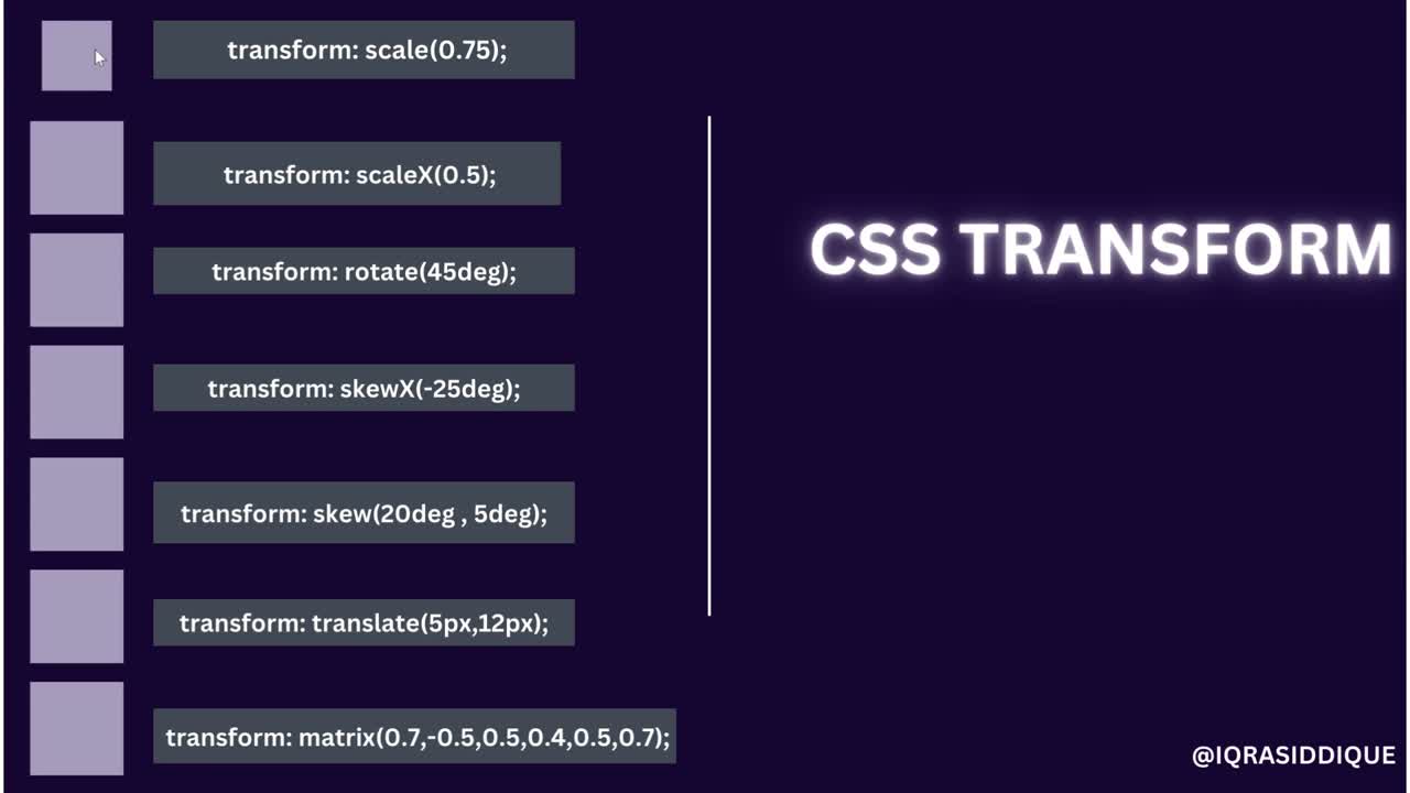 Iqra Siddique on LinkedIn: #webdevelopment #css #transformproperties # ... Iqra Siddique on LinkedIn: #webdevelopment #css #transformproperties # ...