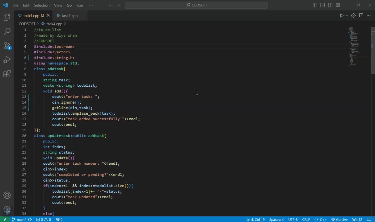 Diya Shah on LinkedIn: #internship #cppprogramming #codsoft Diya Shah on LinkedIn: #internship #cppprogramming #codsoft