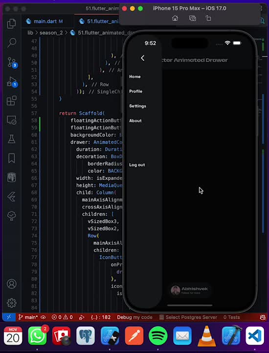 Flutter animated drawer by Abhishvek Chavhan | Abhishvek Chavhan posted ... Flutter animated drawer by Abhishvek Chavhan | Abhishvek Chavhan posted ...