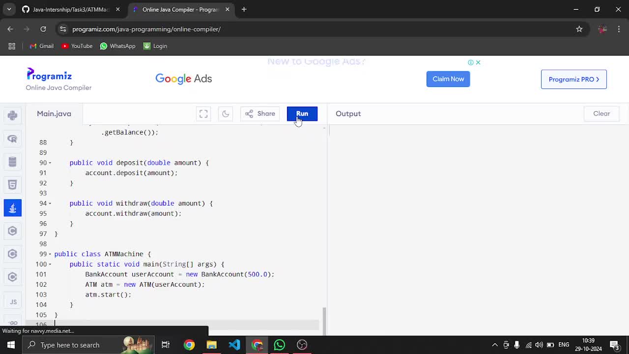 Mogalikuduru Sathya on LinkedIn: Task 3 completed CodSoft ATM ... Mogalikuduru Sathya on LinkedIn: Task 3 completed CodSoft ATM ...