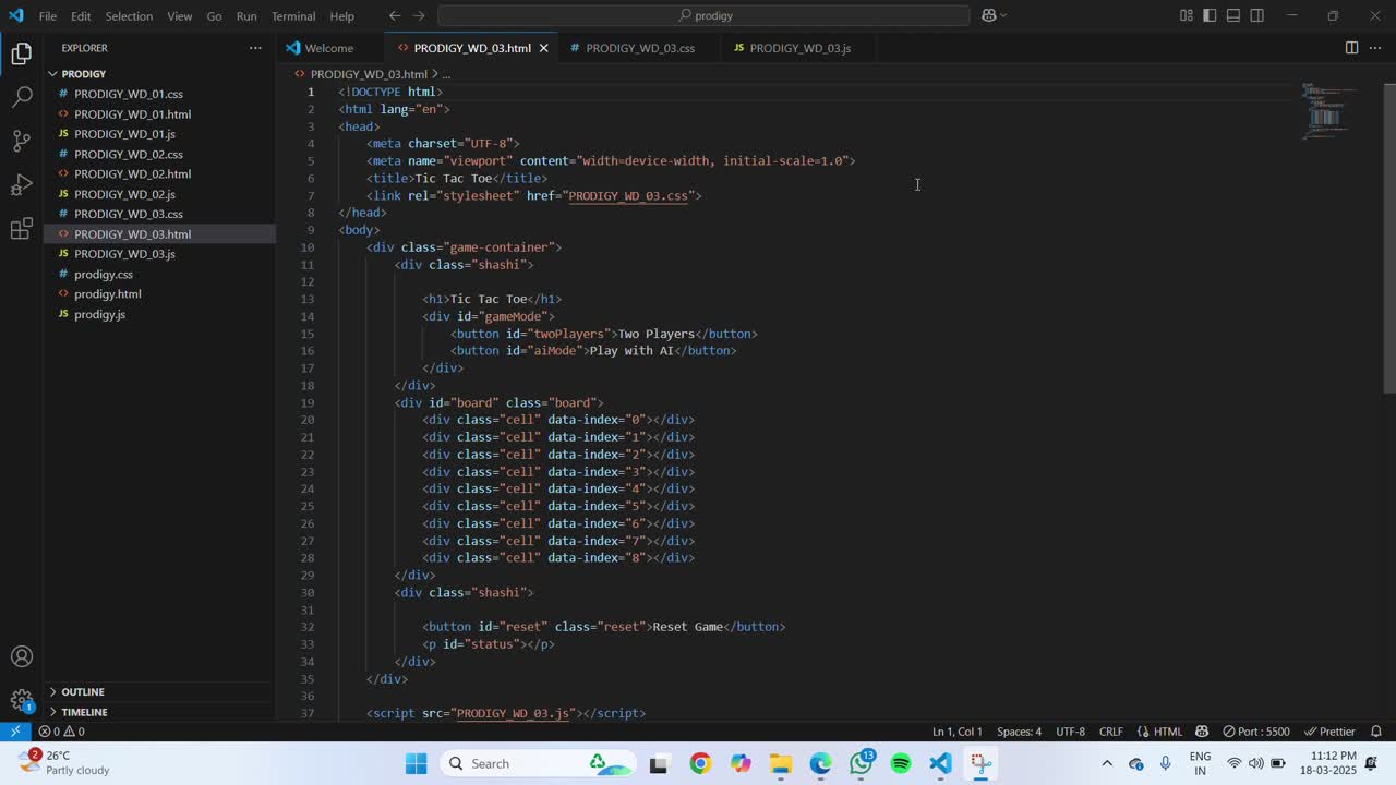 #webdevelopment #javascript #html #css #tictactoe #ai #codingproject ... #webdevelopment #javascript #html #css #tictactoe #ai #codingproject ...
