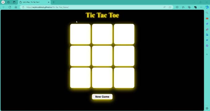 ARPIT JAIN on LinkedIn: Mini Project - Tic Tac Toe Game using HTML, CSS ... ARPIT JAIN on LinkedIn: Mini Project - Tic Tac Toe Game using HTML, CSS ...