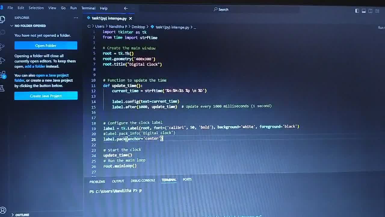 Nanditha P on LinkedIn: #python #tkinter #coding #digitalclock #gui # ... Nanditha P on LinkedIn: #python #tkinter #coding #digitalclock #gui # ...