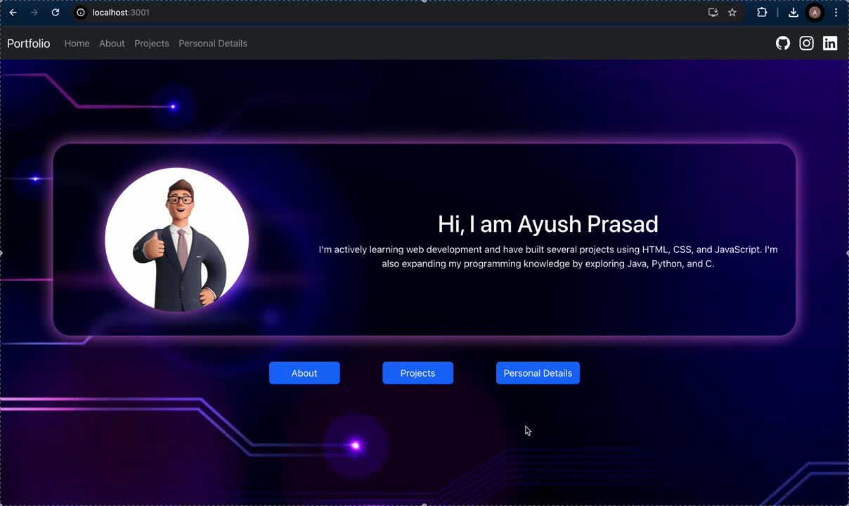 Ayush Prasad on LinkedIn: #webdevelopment #reactjs #portfoliowebsite # ... Ayush Prasad on LinkedIn: #webdevelopment #reactjs #portfoliowebsite # ...