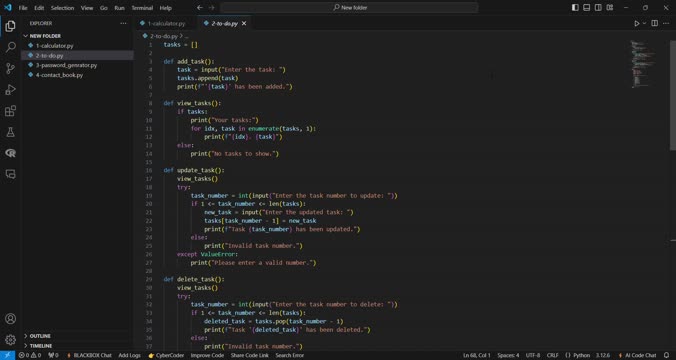 Deepanshu Tyagi on LinkedIn: #python #taskmanagement #coding #learning Deepanshu Tyagi on LinkedIn: #python #taskmanagement #coding #learning