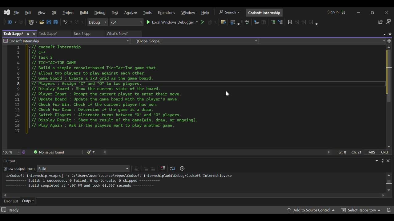 #internship #cplusplus #tictactoe #gaming | Nimrah Shahid #internship #cplusplus #tictactoe #gaming | Nimrah Shahid