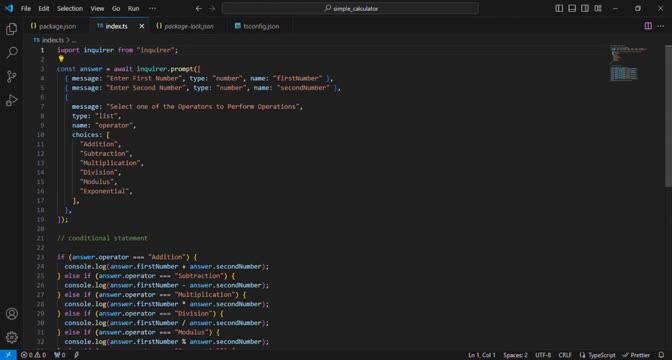 Created a JavaScript application using inquirer library | Zain Ul ... Created a JavaScript application using inquirer library | Zain Ul ...