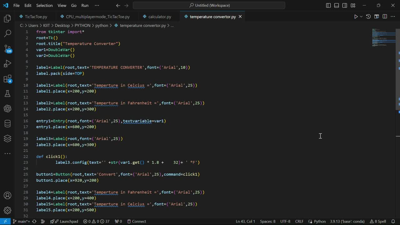 My Python project - A Temperature Converter | Avinash Kumar posted on ... My Python project - A Temperature Converter | Avinash Kumar posted on ...