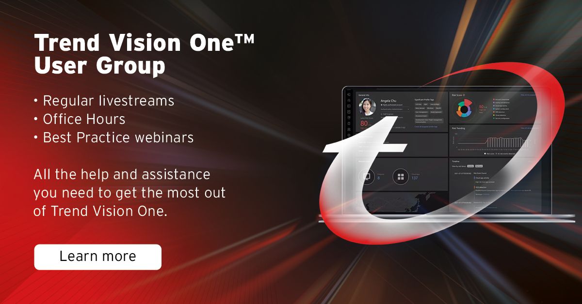 ISMAHEN WEBER on LinkedIn: Calling all Trend Vision One customers - We ... ISMAHEN WEBER on LinkedIn: Calling all Trend Vision One customers - We ...
