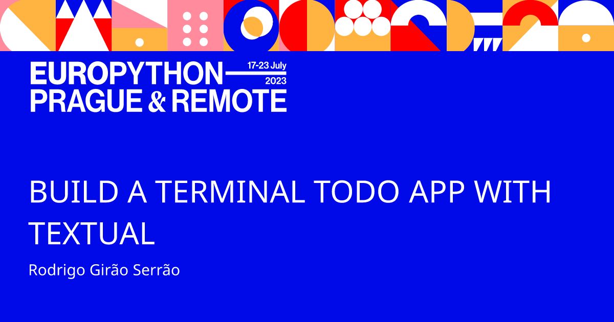 Arlindo Serrão on LinkedIn: Build a terminal TODO app with Textual Arlindo Serrão on LinkedIn: Build a terminal TODO app with Textual