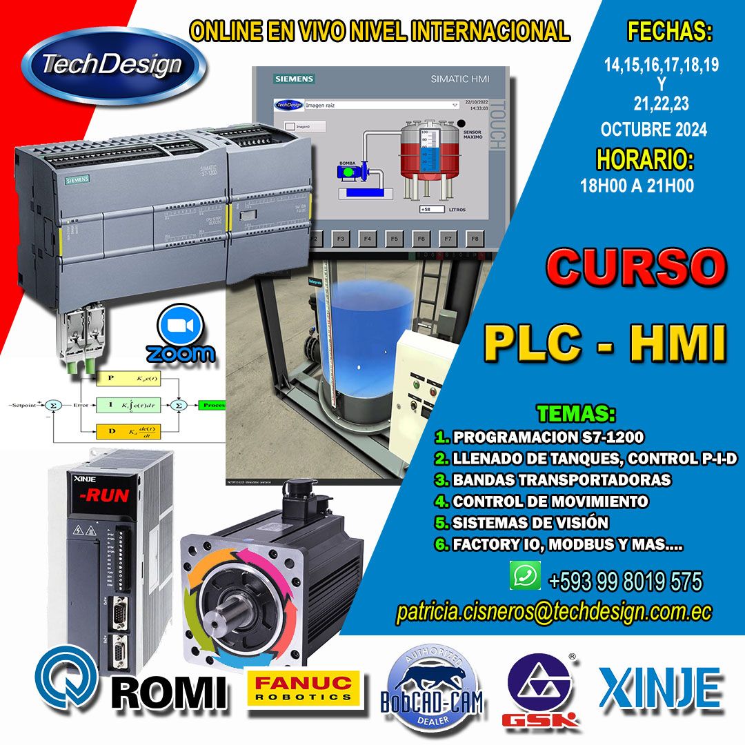 TechDesign Ecuador en LinkedIn: ⚠*Curso Completo de PLC - HMI*⚠ *Curso ... TechDesign Ecuador en LinkedIn: ⚠*Curso Completo de PLC - HMI*⚠ *Curso ...