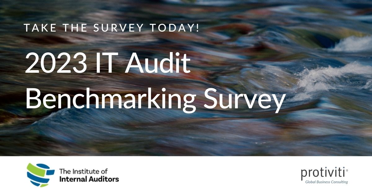 2023 IT Audit Benchmarking Survey | Nicholas Spinks, CISSP, PMP, CSX-P ... 2023 IT Audit Benchmarking Survey | Nicholas Spinks, CISSP, PMP, CSX-P ...