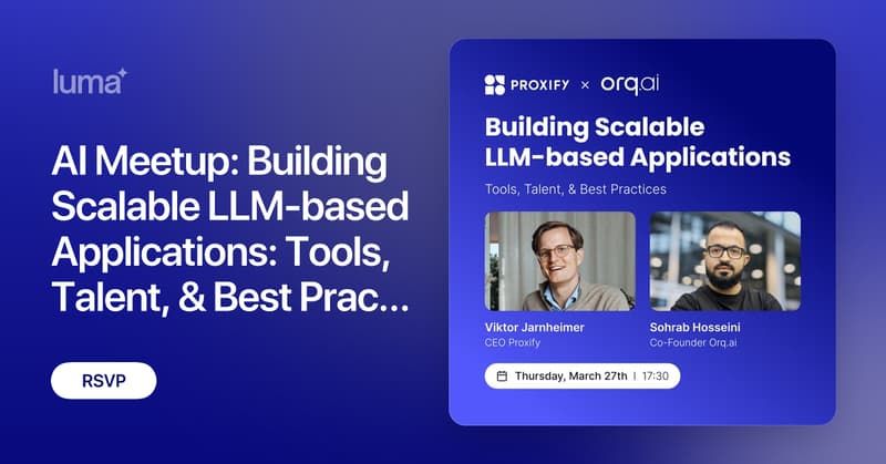AI Meetup: Building Scalable LLM-based Applications: Tools, Talent ... AI Meetup: Building Scalable LLM-based Applications: Tools, Talent ...