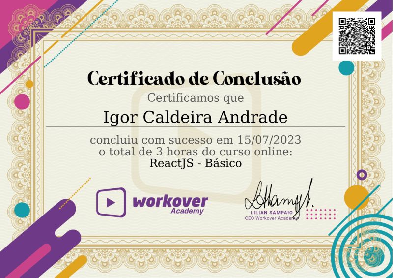 ReactJS - Básico | Igor Caldeira Andrade ReactJS - Básico | Igor Caldeira Andrade