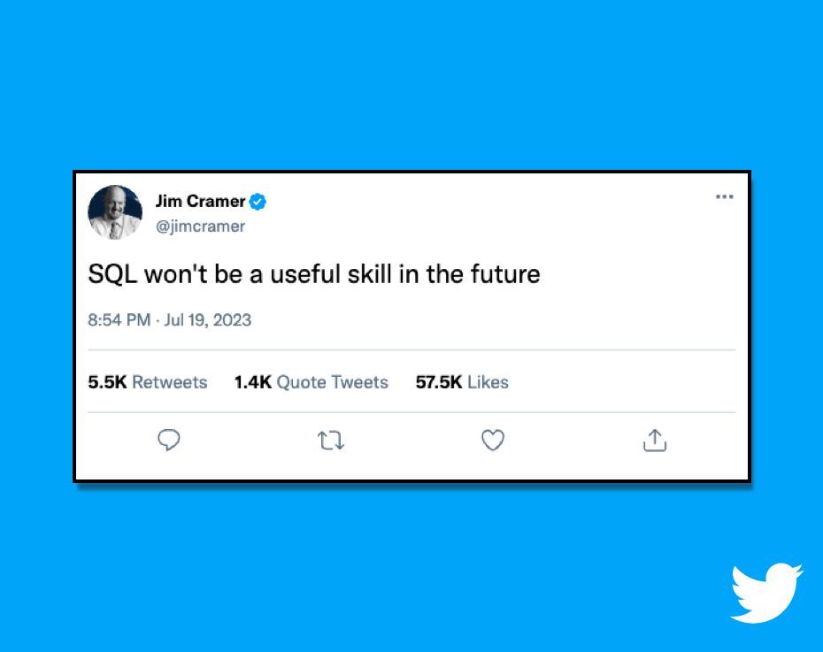Nick Singh 📕🐒 on LinkedIn: Time to double down on SQL. Nick Singh 📕🐒 on LinkedIn: Time to double down on SQL.