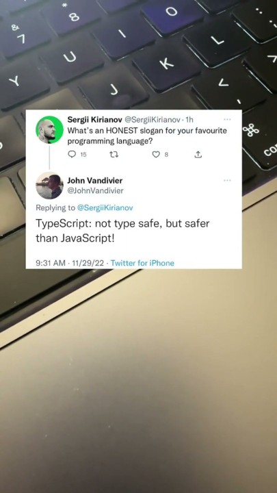 John Vandivier on LinkedIn: #programminghumor #javascript #shorts John Vandivier on LinkedIn: #programminghumor #javascript #shorts